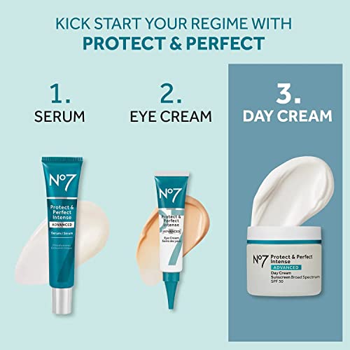 No7 Protect & Perfect Day & Night Face Moisturizer Bundle - Includes Intense Advanced Day Cream with SPF and Intense Advanced Night Cream for Face - 2-Piece Bundle