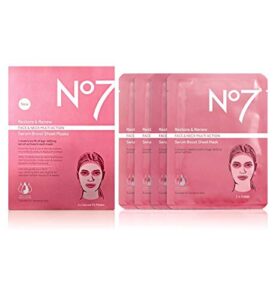 no7 restore & renew face & neck multi action serum boost sheet masks