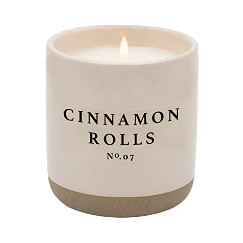 Sweet Water Decor Cinnamon Rolls Soy Candle | Cinnamon, Icing, and Cinnamon Buttery Pastry Scented Candles for Home | 12oz Cream Stoneware Jar, 60+ Hour Burn Time, Made in the USA