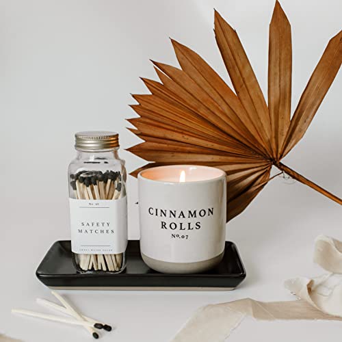 Sweet Water Decor Cinnamon Rolls Soy Candle | Cinnamon, Icing, and Cinnamon Buttery Pastry Scented Candles for Home | 12oz Cream Stoneware Jar, 60+ Hour Burn Time, Made in the USA