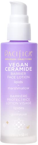 Pacifica Beauty, Vegan Ceramide Barrier Repair Face Lotion, Hydrating, Lightweight Moisturizer, For Dry Skin, Dermatologist Tested, Safe for Sensitive Skin, Fragrance Free, 100% Vegan + Cruelty Free