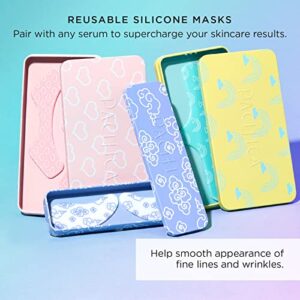 Pacifica Beauty | Reusable Brow Mask | 100% Silicone | Vacuum Seal & Lifting Effect | Minimize Fine Lines + Wrinkles | Pair with Serum | Storage Tin Included | Vegan + Cruelty Free