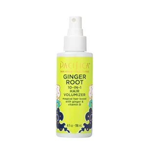 pacifica beauty, ginger root 10 in 1 hair volumizer spray, root booster for hair volume, lightweight formula, for all hair types, vitamins + antioxidants, sulfate free, silicone free, vegan