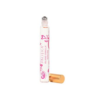 pacifica beauty island vanilla rollerball clean fragrance perfume, made with natural & essential oils, 0.33 fl oz | vegan + cruelty free | phthalate/ paraben-free | travel size