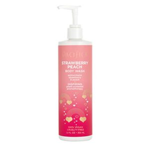 pacifica body wash stawberry peach, 12 fl oz