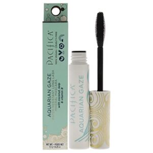 pacifica aquarian gaze water-resistant long lash mineral mascara – abyss mascara women 0.25 oz