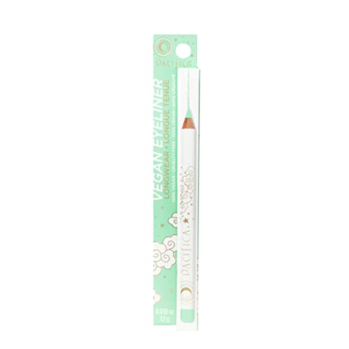 Pacifica Beauty, Longwear Pastel Green Eyeliner Pencil, Mint, Pigmented Vibrant Color, Vitamin E + Coconut Oil, No-Skip Formula, Graphic Liner, Vegan & Cruelty Free