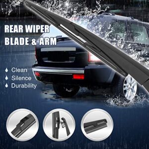 X AUTOHAUX Car Rear Windshield Wiper Blade Arm Set for Chrysler Pacifica 2016-2020 14 Inch