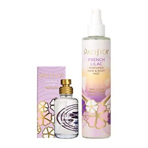 pacifica beauty, french lilac spray perfume + hair & body spray, 100% vegan and cruelty free, clean fragrance, 2 count