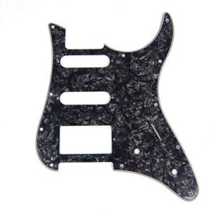 guitar pickguard for yamaha pacifica eg 112 pac112v, 4ply black pearloid