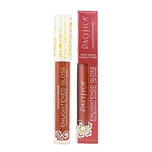 pacifica beauty enlightened gloss mineral lip shine poppy