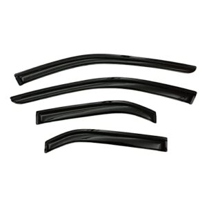 SAOKNCE 4 Pieces Tape-on Extra Durable Rain Guards Fit for 2017-2022 Chrysler Pacifica,Window Deflectors,Window Visors (Smoke Black) 94207