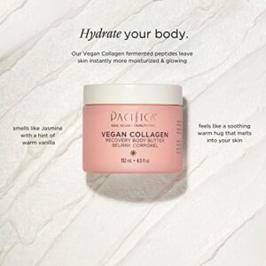 Pacifica Beauty | Vegan Collagen Body Butter | Hydrating, Nourishing, Moisturizer | Long-Lasting Hydration | Cream Lotion for Dry Skin | Light Floral Scent | Paraben Free | Vegan + Cruelty Free