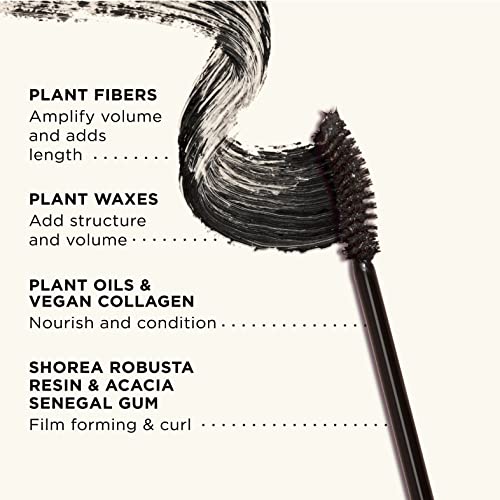 Pacifica Beauty | Activist Curling Mascara | Black | Volume and Length | Vegan Brush | Glass Tube | Clean Eye Makeup | Plant-Fibers | Microplastic + Nylon 6 Free | Vegan, Talc-Free, Cruelty-Free