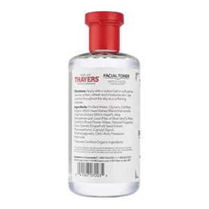 THAYERS Alcohol-Free Rose Petal Witch Hazel Facial Toner with Aloe Vera Formula, 12 Ounce