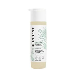 the honest company 2-in-1 cleansing shampoo + body wash | gentle for baby | naturally derived, tear-free, hypoallergenic | fragrance free sensitive, 10 fl oz