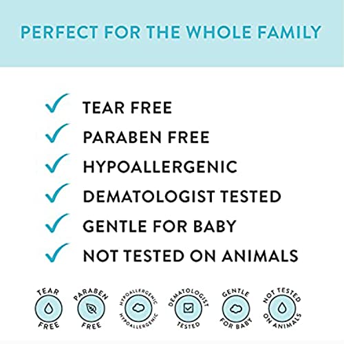 The Honest Company 2-in-1 Cleansing Shampoo + Body Wash | Gentle for Baby | Naturally Derived, Tear-free, Hypoallergenic | Fragrance Free Sensitive, 10 fl oz