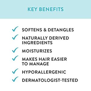 The Honest Company Silicone-Free Conditioner | Gentle for Baby | Naturally Derived, Tear-free, Hypoallergenic | Lavender Calm, 10 fl oz