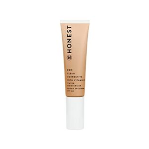 honest beauty ccc clean corrective with vitamin c tinted moisturizer | mineral spf 30 | vegan + cruelty free | alabaster fair light, 1 fl oz