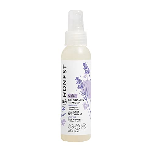 The Honest Company Conditioning Hair Detangler | Leave-in Conditioner + Fortifying Spray | Tear-free, Cruelty-Free, Hypoallergenic | Lavender Calm, 4 fl oz