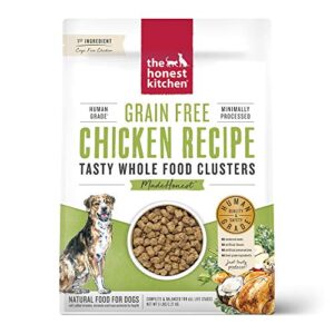 the honest kitchen whole food clusters grain free chicken dry dog food, 5 lb bag