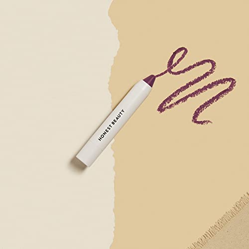 Honest Beauty Lip Crayon-Demi-Matte, Mulberry with Jojoba Oil & Shea Butter | Lightweight, High-Impact Color | EWG Certified + Dermatologist tested + Hypoallergenic & Cruelty free | 0.105 oz.