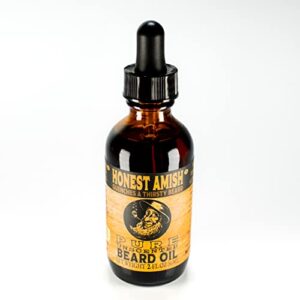 honest amish – pure beard oil – 2 ounce – fragrance free