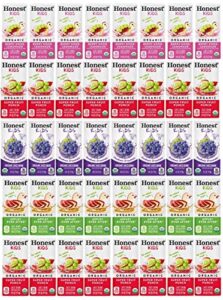 honest kids assorted organic juice drink variety pack, 6 fl oz, (40 count)