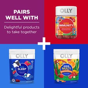 OLLY Kids Multivitamin + Probiotic Gummy, Digestive and Immune Support, Vitamins A, D, C, E, B, Zinc, Chewable Supplement, Berry, 35 Day Supply - 70 Count