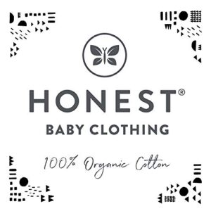 HonestBaby unisex baby 2-pack Organic Cotton Footed Pajama & Play and Toddler Sleepers, Rose Blossom/Love Dot, 0-3 Months US