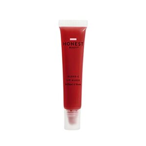 honest beauty gloss-c lip gloss, poppy topaz with coconut oil + jojoba seed oil| ewg certified + dermatologist tested & vegan + cruelty free | 0.33 fl. oz