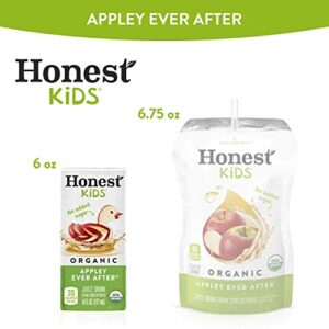 Honest Kids Appley Ever After, Organic Juice Drink, 6 Fl oz Juice Boxes, Pack Of 40, Apple, 6 Fl Oz (Pack of 40)