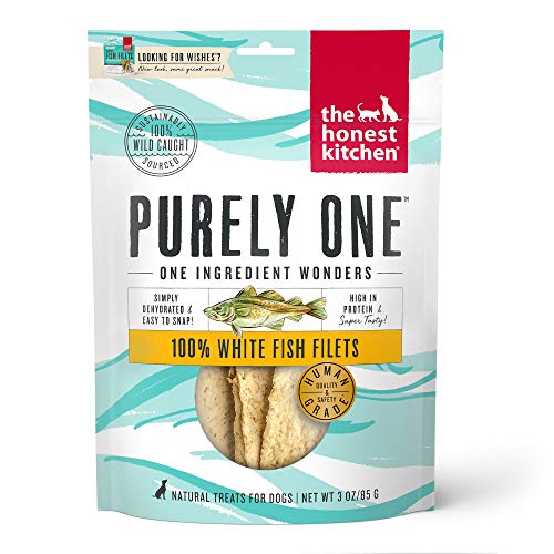 The Honest Kitchen 100% White Fish Filets Dog Treats, 3 oz (Wishes)