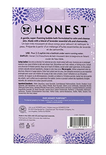 HONEST The Honest Company Bubble Bath, Truly Calming Lavender, 17 Fluid Ounce (2 Pack)