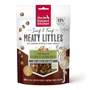 the honest kitchen surf & turf meaty littles: chicken & salmon recipe, 4 oz bag