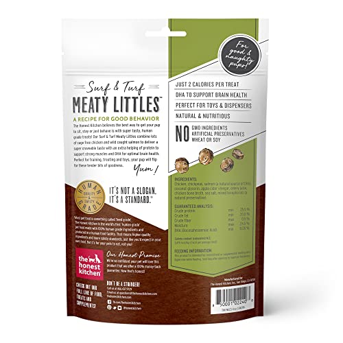 The Honest Kitchen Surf & Turf Meaty Littles: Chicken & Salmon Recipe, 4 oz Bag