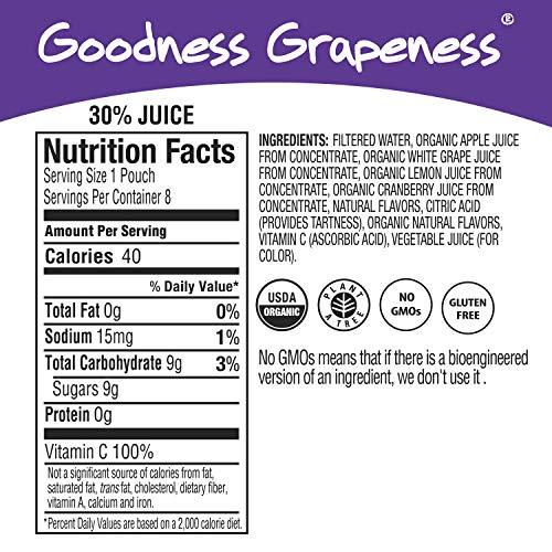 Honest Kids, Goodness Grapeness Grape Fruit Juice, 6.75 Fl Oz (pack of 8)