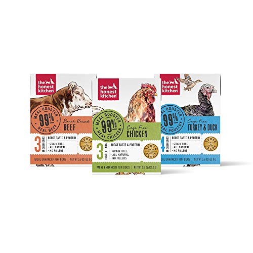 The Honest Kitchen 99% Meat Protein Variety Pack Dog Food Topper, 5.5 oz (Pack of 3)