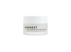 honest beauty calm & renew melting eye balm with shea butter + argan oil + aloe | for sensitive skin | dermatologist + ophthalmologist tested | ewg certified | vegan + cruelty free | 0.5 oz