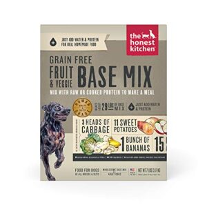 the honest kitchen dehydrated grain free fruit & veggie base mix dog food (just add protein), 7 lb box