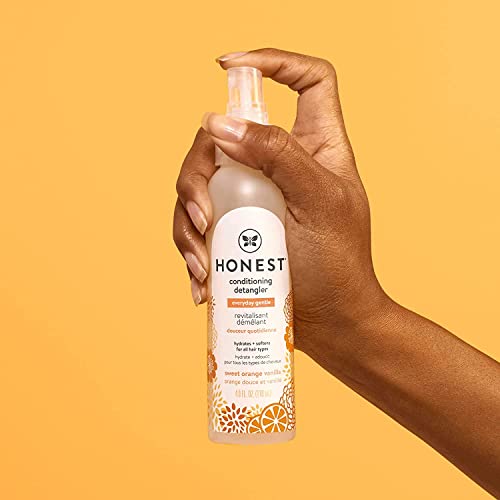 HONEST The Company Sweet Orange Vanilla Conditioning Detangler Spray, 4 fl. oz. and The Company Everyday Gentle Sweet Orange Vanilla Conditioner 10 Fluid Ounces,