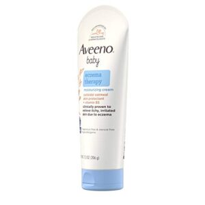 Aveeno Baby Eczema Therapy Moisturizing Cream, Natural Colloidal Oatmeal & Vitamin B5, Moisturizes & Relieves Dry, Itchy, Irritated Skin, Paraben & Steroid & Fragrance Free, 7.3 Oz