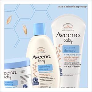 Aveeno Baby Eczema Therapy Moisturizing Cream, Natural Colloidal Oatmeal & Vitamin B5, Moisturizes & Relieves Dry, Itchy, Irritated Skin, Paraben & Steroid & Fragrance Free, 7.3 Oz