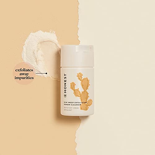 Honest Beauty Skin Sweep Exfoliating Powder Cleanser Kaolin Clay |Detoxify + Purify| Vegan + Cruelty free |1.4 oz.