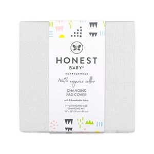 HonestBaby unisex baby Organic Cotton Changing Pad Cover and Toddler Sleepers, Bright White, One Size US