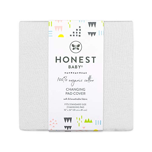 HonestBaby unisex baby Organic Cotton Changing Pad Cover and Toddler Sleepers, Bright White, One Size US