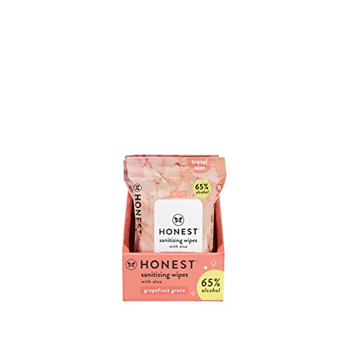 The Honest Company Sanitizing Alcohol Wipes, Grapefruit Grove, 15 Count (Pack of 10)