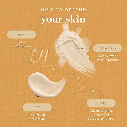 Honest Beauty Self Defense Protecting Mineral Sunscreen Fluid Spf 34 with Non Nano Nineral Sunscreen Fluid | Daily Face Sunscreen | Dermatologist tested + Hypoallergenic | Reef friendly | 1 fl. oz.