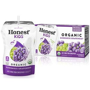 honest kids goodness grapeness, grape organic fruit juice drink, 6.75 fl oz (32 pack)