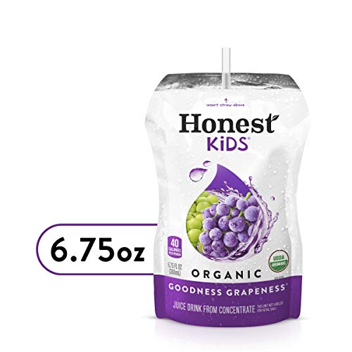 Honest Kids Goodness Grapeness, Grape Organic Fruit Juice Drink, 6.75 fl oz (32 Pack)